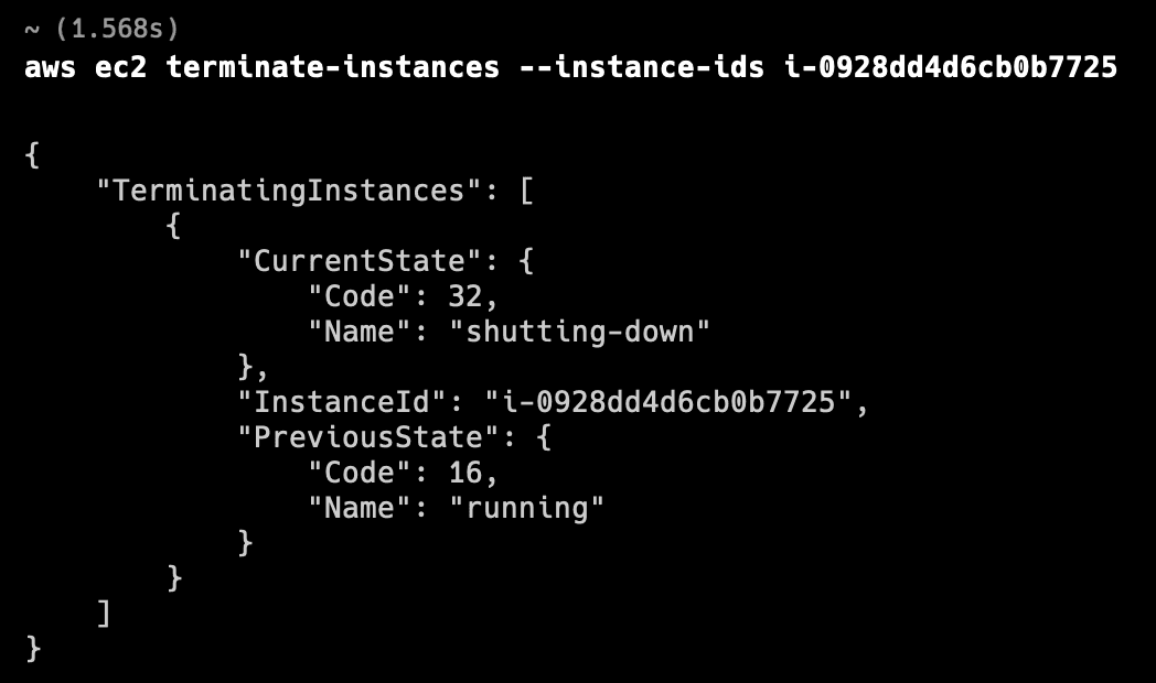 Terminating EC2 Instances with the AWS CLI | Herman White